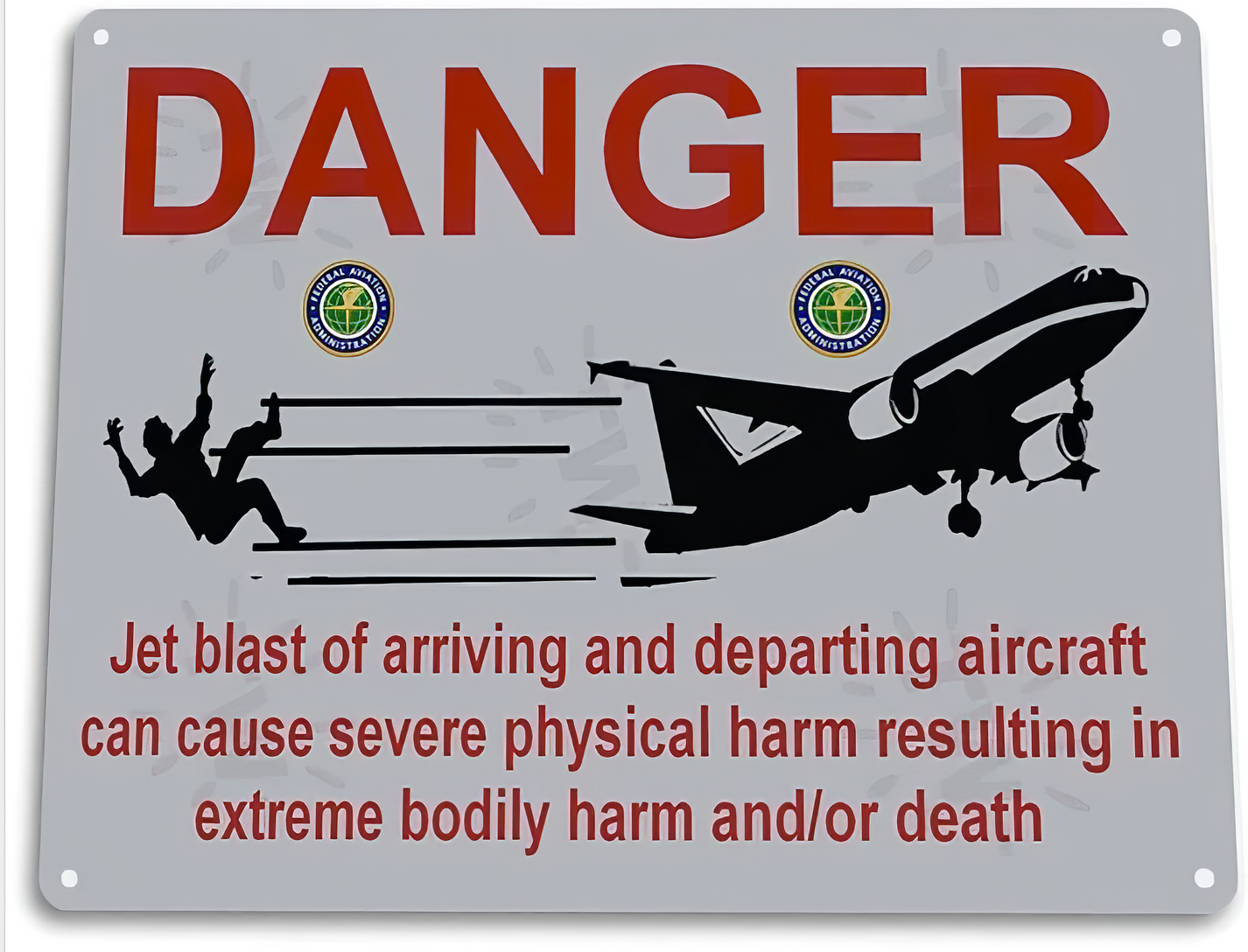 Jet Blast Warning Sign – Aviation Aisle